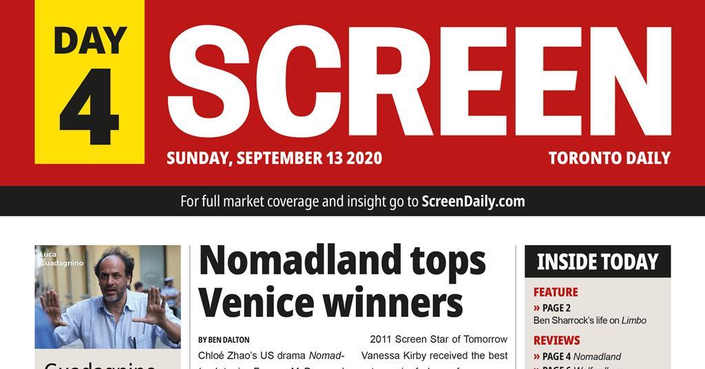 Toronto 2020: Screen’s Dailies | News | Screen