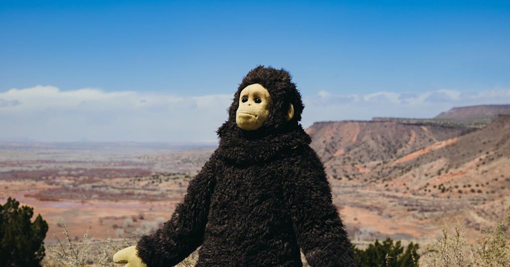 comedian monkey puppet